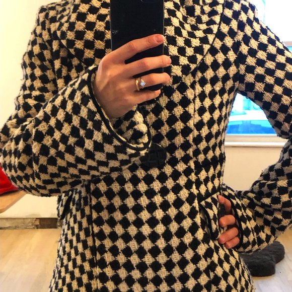 Betsey Johnson | Jackets & Coats | Betsey Johnson Black And White ...